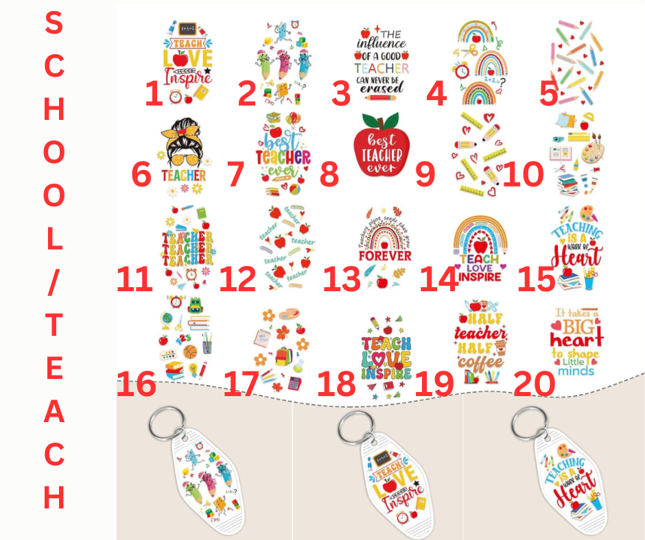 SCHOOL / TEACH KEYCHAINS – SSavvy Designs